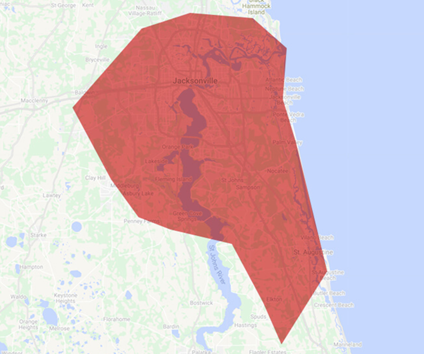 Our Jacksonville & St. Augustine, FL Service Area